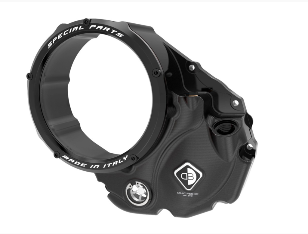 Clear Clutch Cover Oil Bath by Ducabike - GP Racing