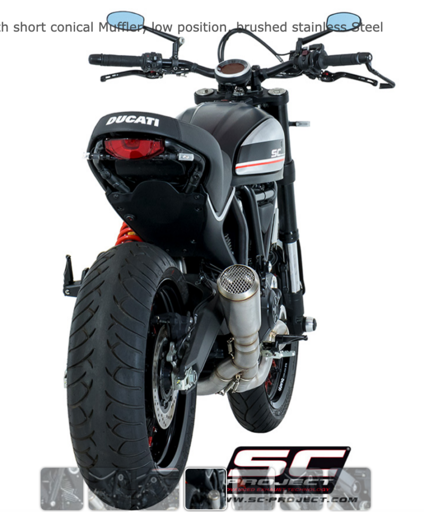 Ducati Scrambler Conic Exhaust by SC-Project - GP Racing