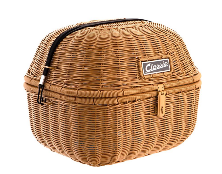 Vespa Classic Wicker Top Case Basket w/cover *TAN LIGHT BROWN* - GP Racing
