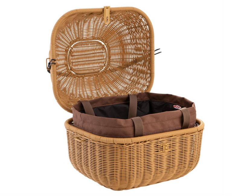 Vespa Classic Wicker Top Case Basket w/cover *TAN LIGHT BROWN* - GP Racing