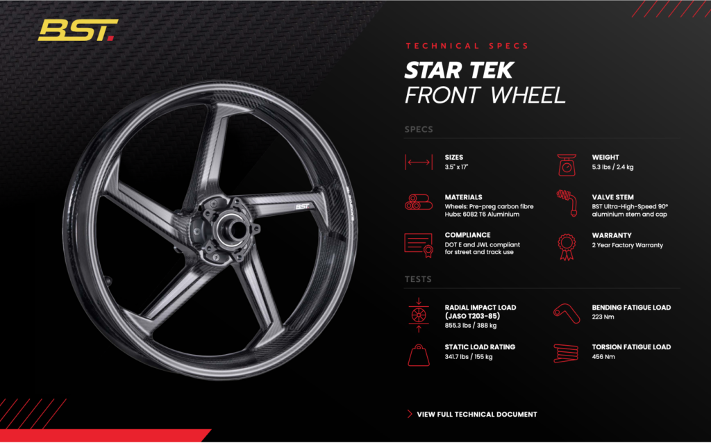 "NEW" BST Star TEK Carbon Fiber Front Wheel - GP Racing